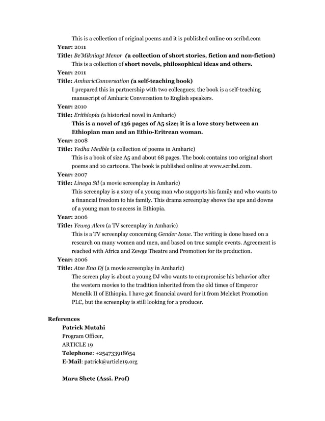 Resume(Befekadu Hailu) | PDF