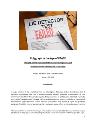 Polygraph in the Age of PEACE 170123 w pic PITT-PAYNE MACDONALD[1321] | PDF
