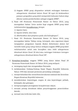 TUGAS BADAN KEHORMATAN DPRD | PDF
