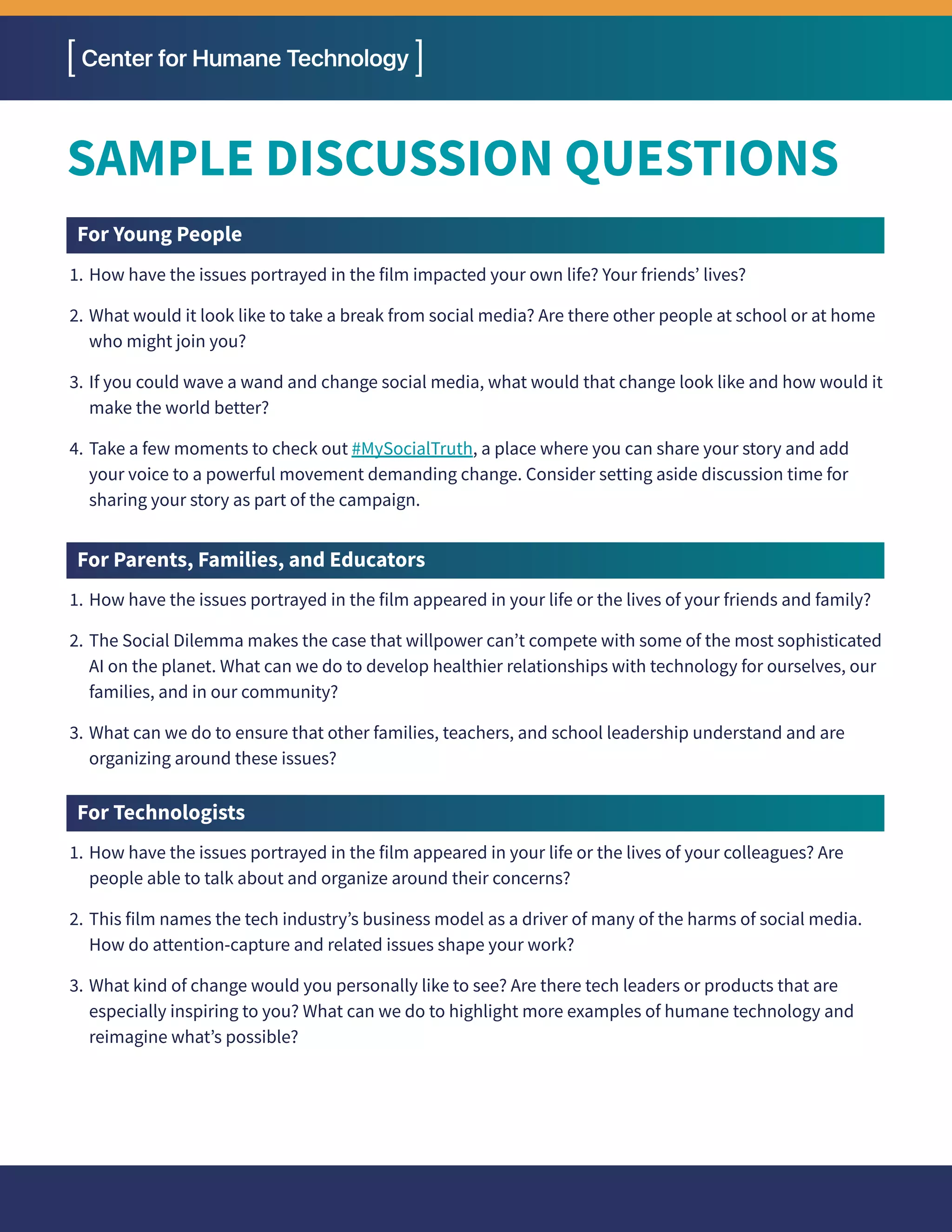 Film discussion guide | PDF