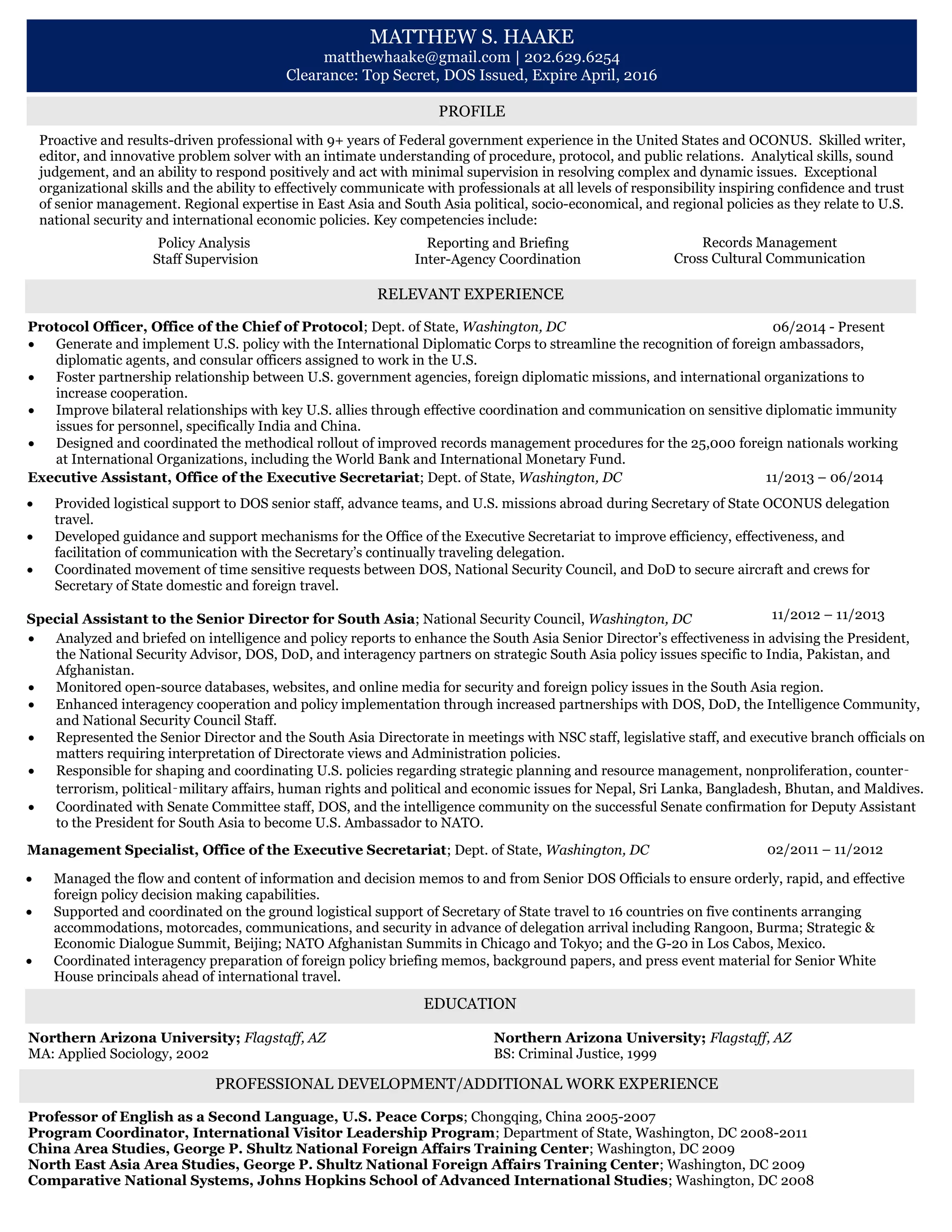 Matthew Haake Resume | PDF