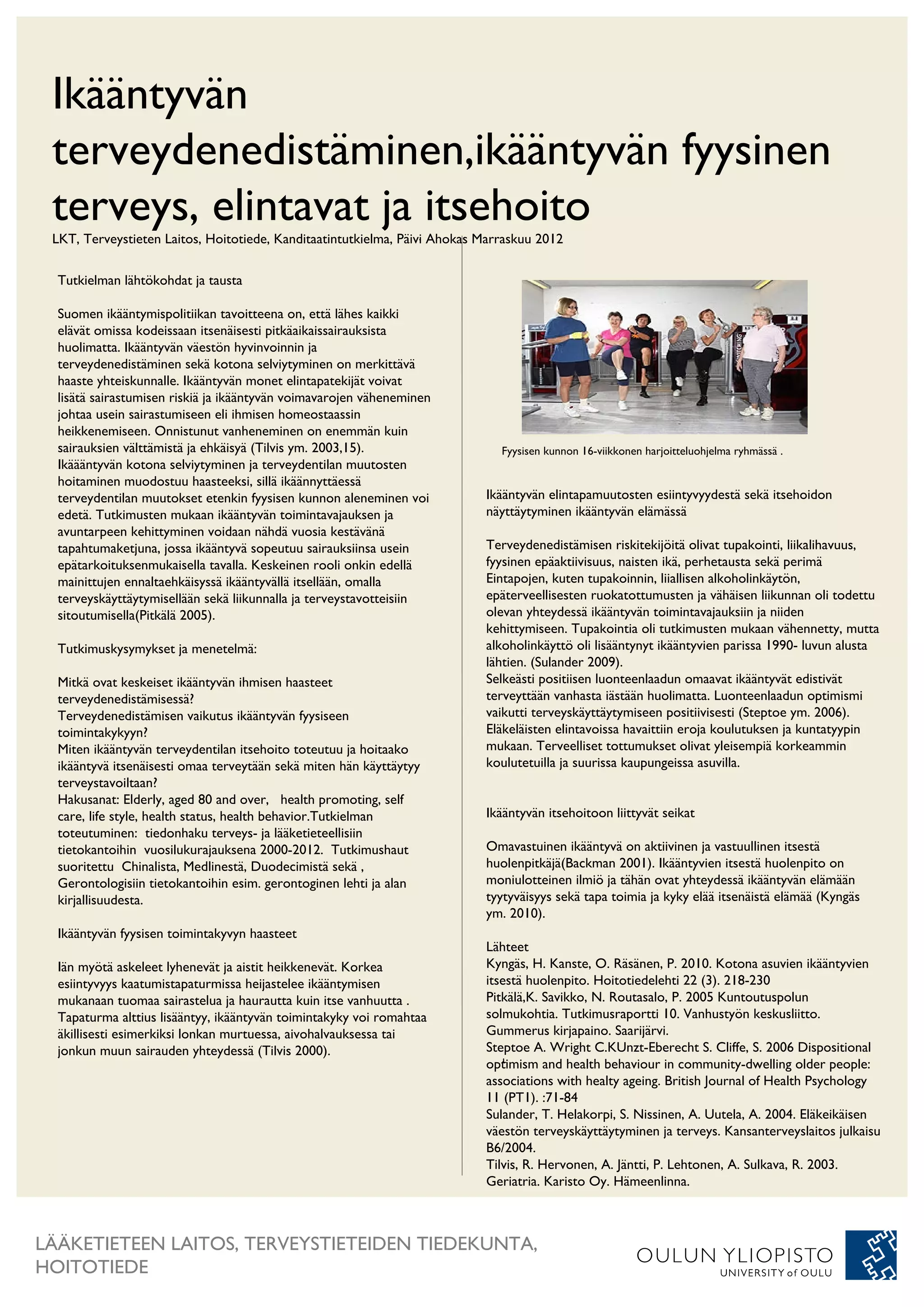 Posteri Päivi Ahokas | PDF