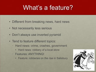 Lecture 5: Feature writing | PPTX