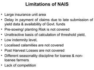 5 Feb 2011 GoI Perspective Agri Insurance | PPT