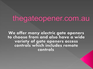 automatic gate | PPTX