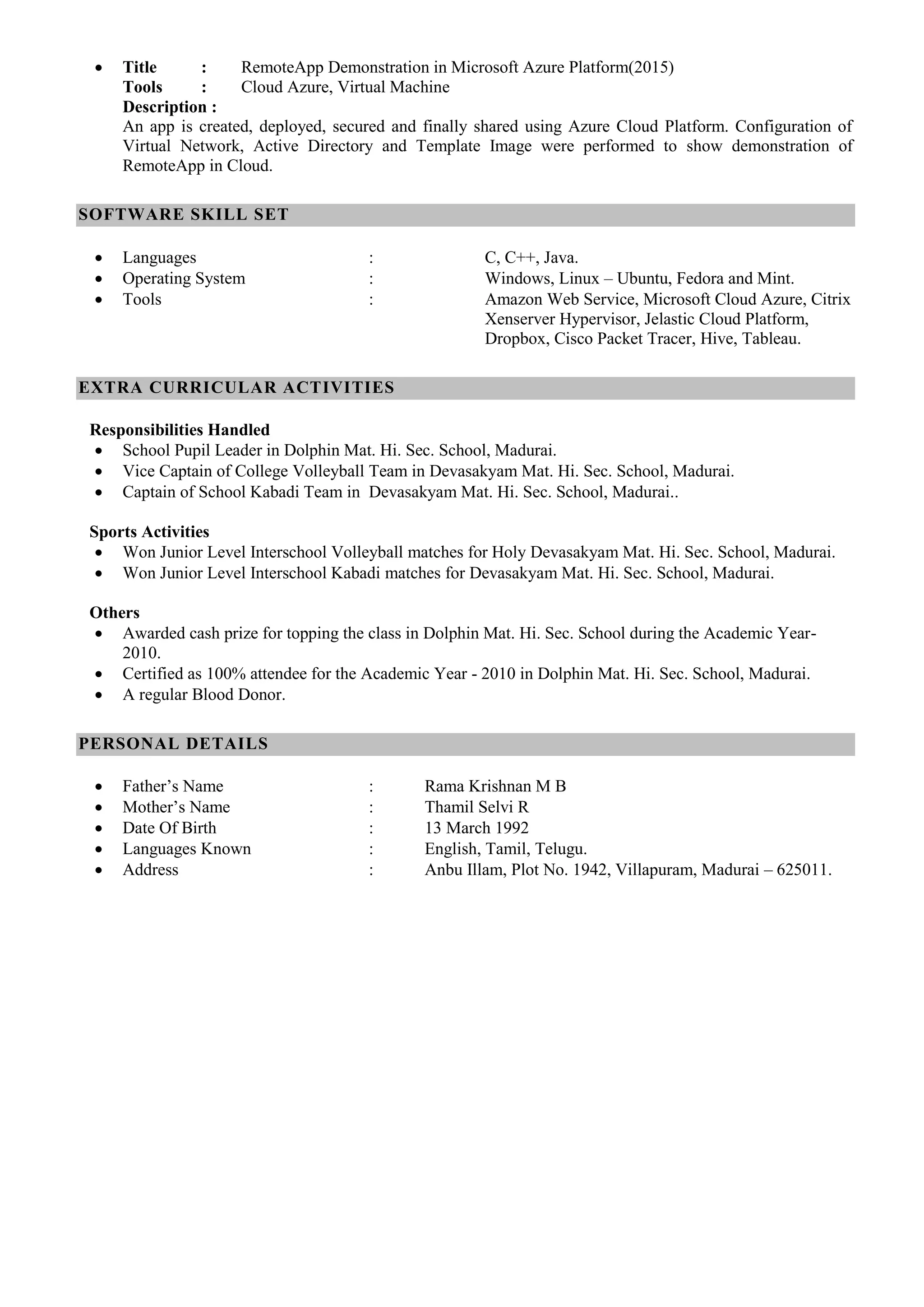 karthick raja-resume | PDF