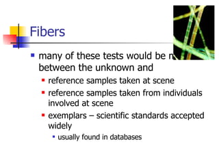 Fiber And Hair Evidence | PPT