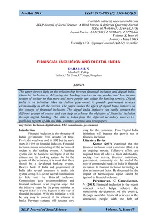 5 financial inclusion and digital india | PDF