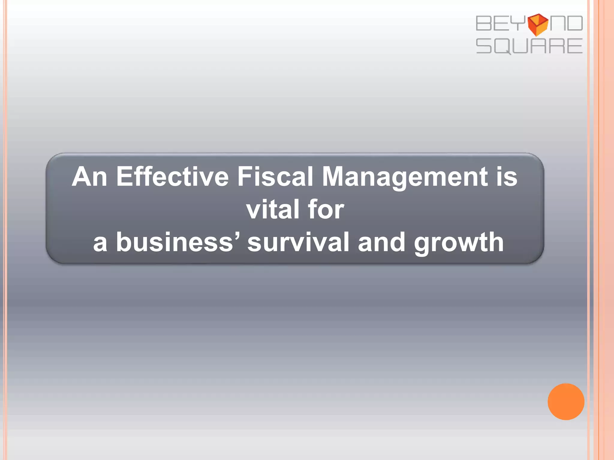 5 Fiscal Management Techniques | PPTX