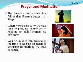 5 (Five) proven Benefits for early Risers | PPTX