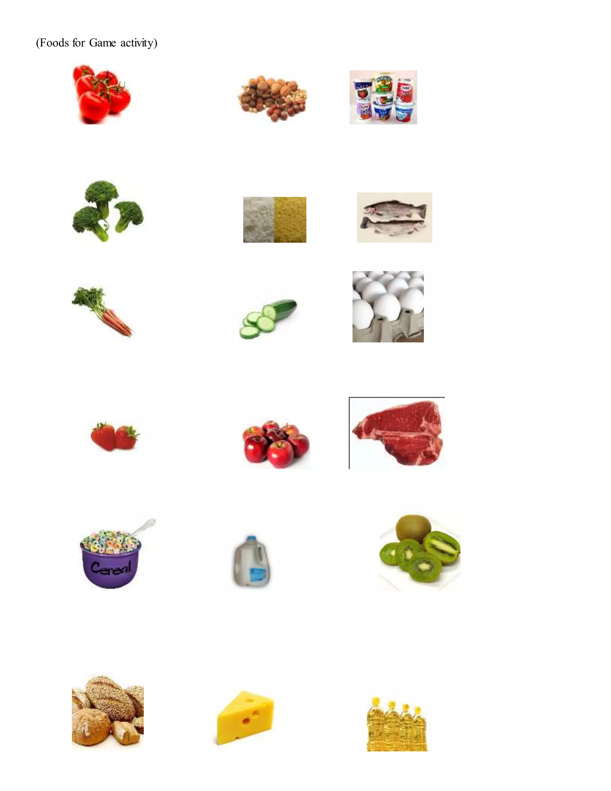 5 food groups | DOC