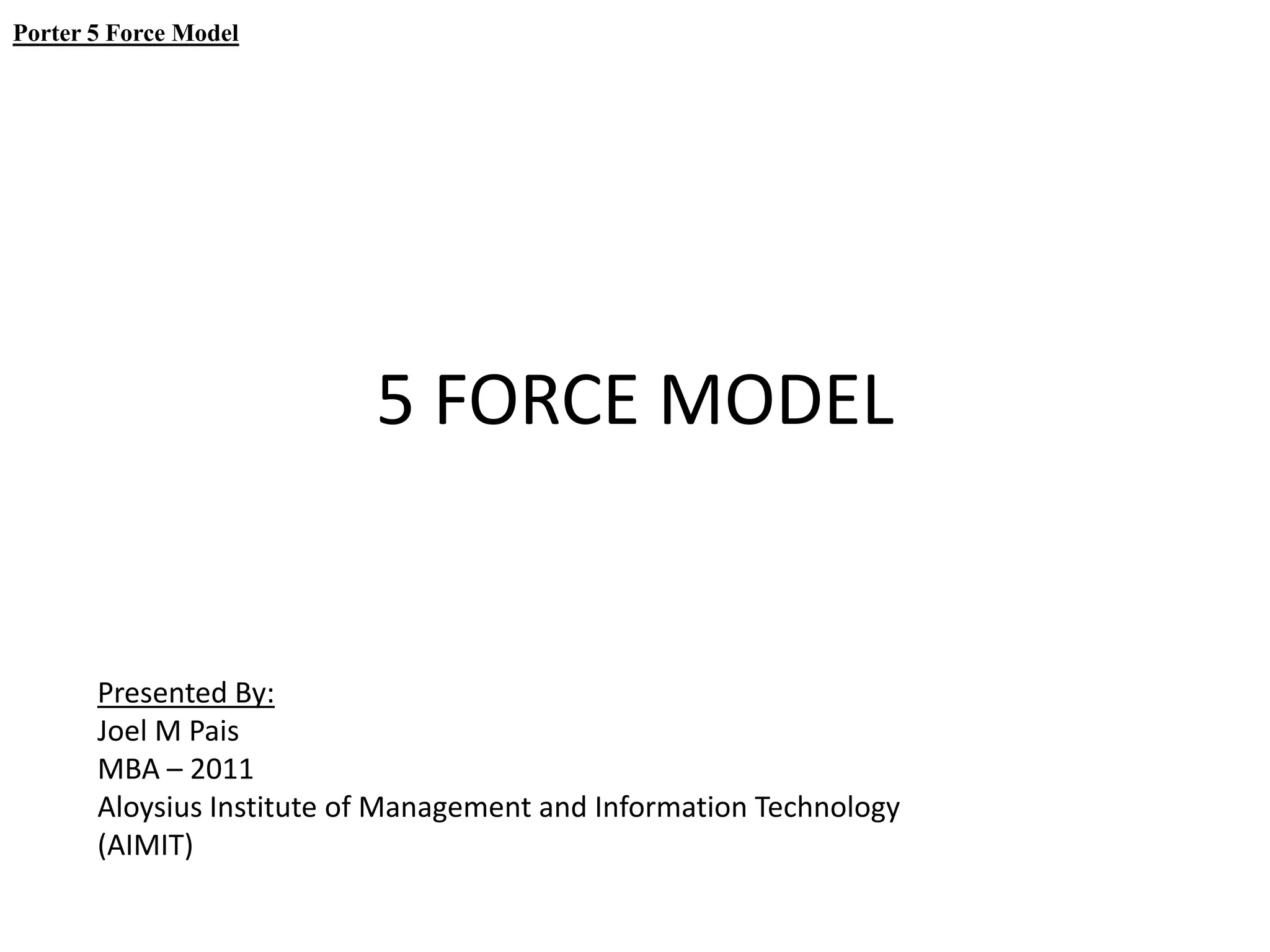 5 force model | PPTX