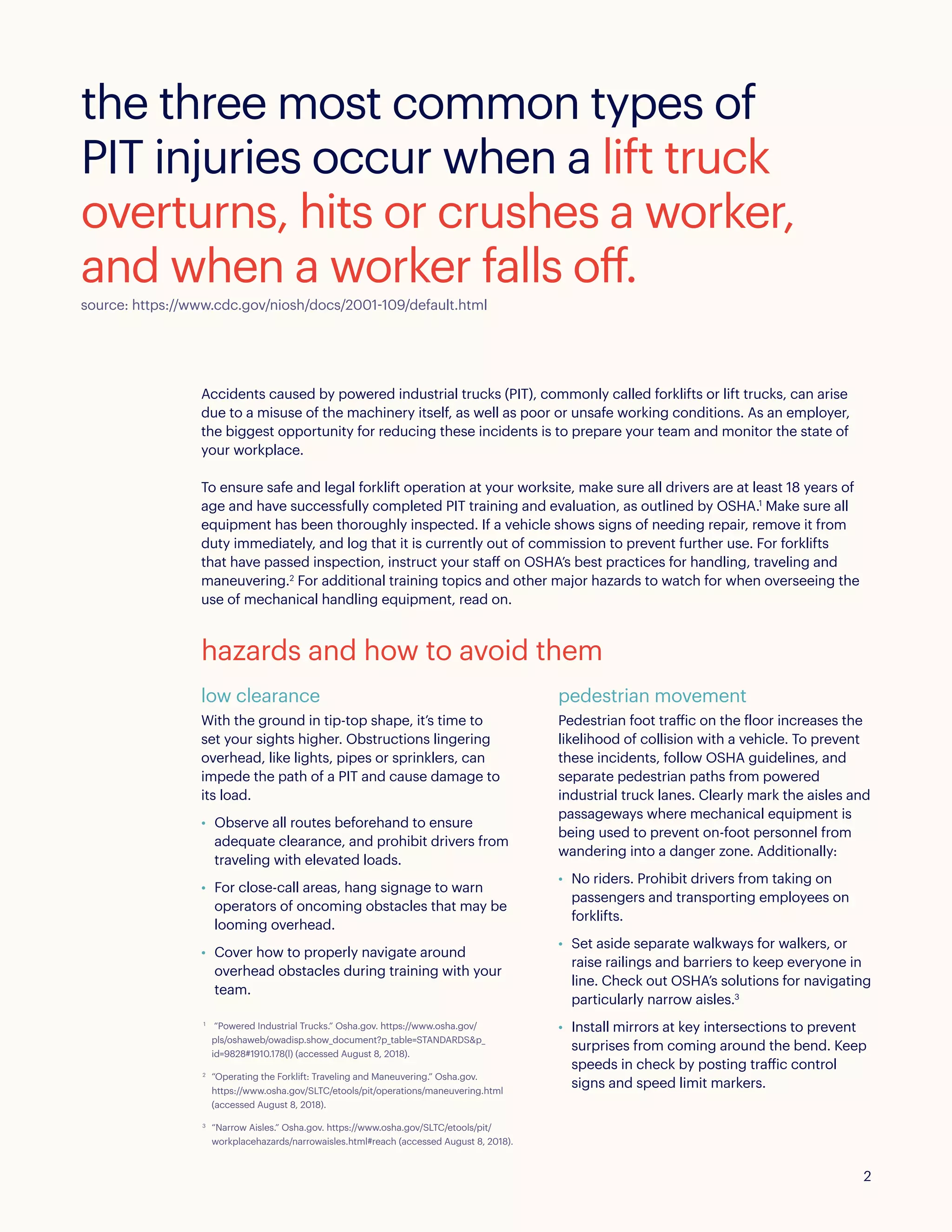 5 Forklift Hazardsto Eliminate from the Workplace - By Randstad | PDF