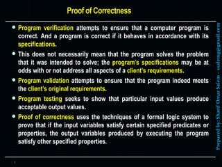 #5 formal methods – hoare logic | PPTX