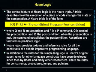 #5 formal methods – hoare logic | PPTX