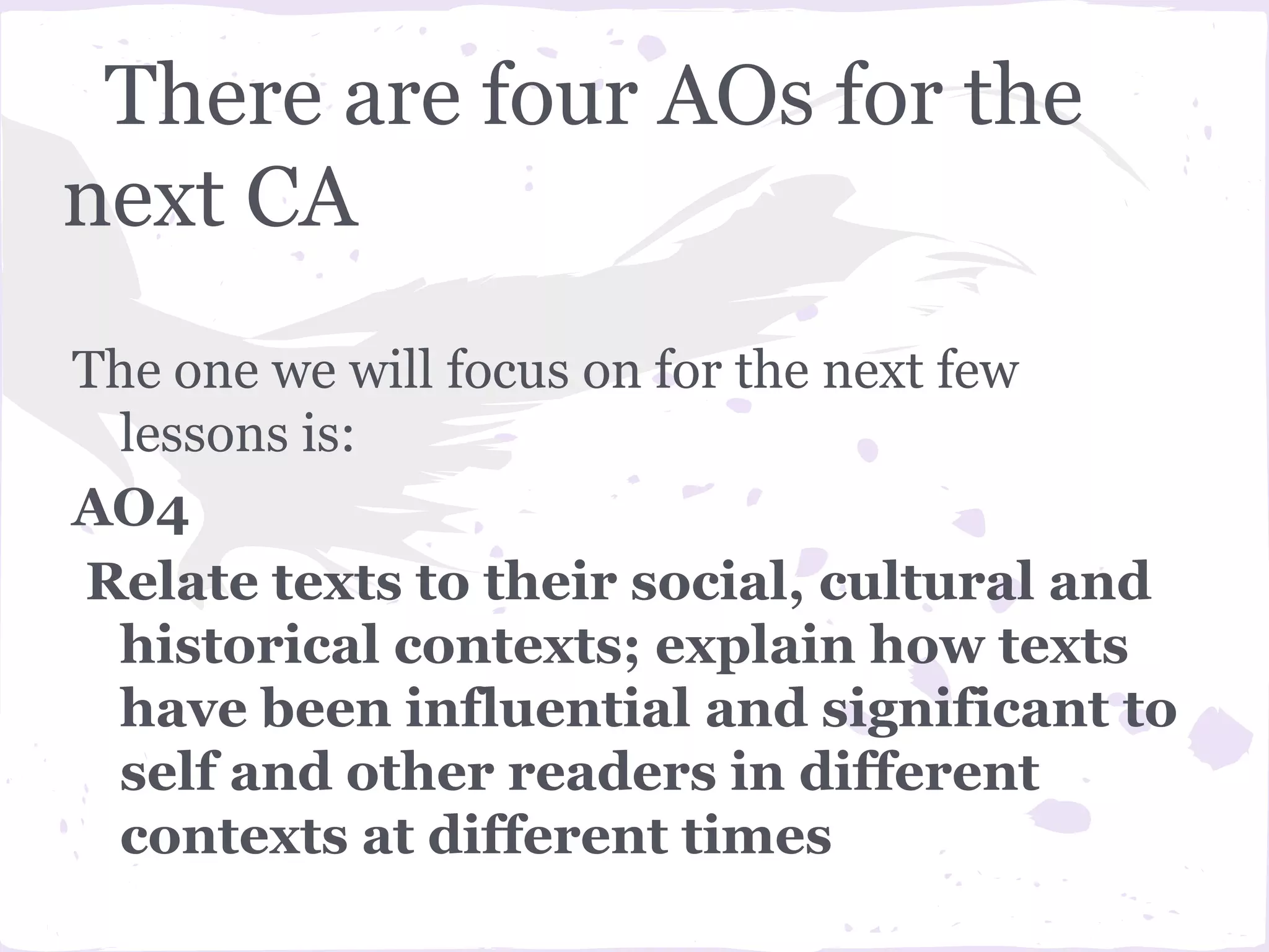 Context Posters (homework) | PPT