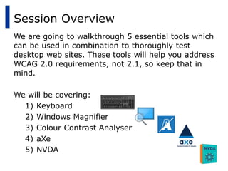 5 free tools for web accessibility testing | PPT