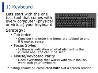 5 free tools for web accessibility testing | PPTX