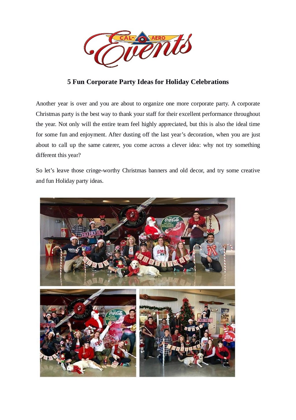 5 Fun Corporate Party Ideas For Holiday Celebrations 5-fun-corporate-party-ideas-for-holiday-celebrations