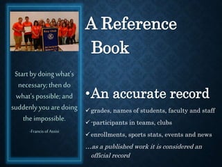 5 functions of a yearbook | PPTX