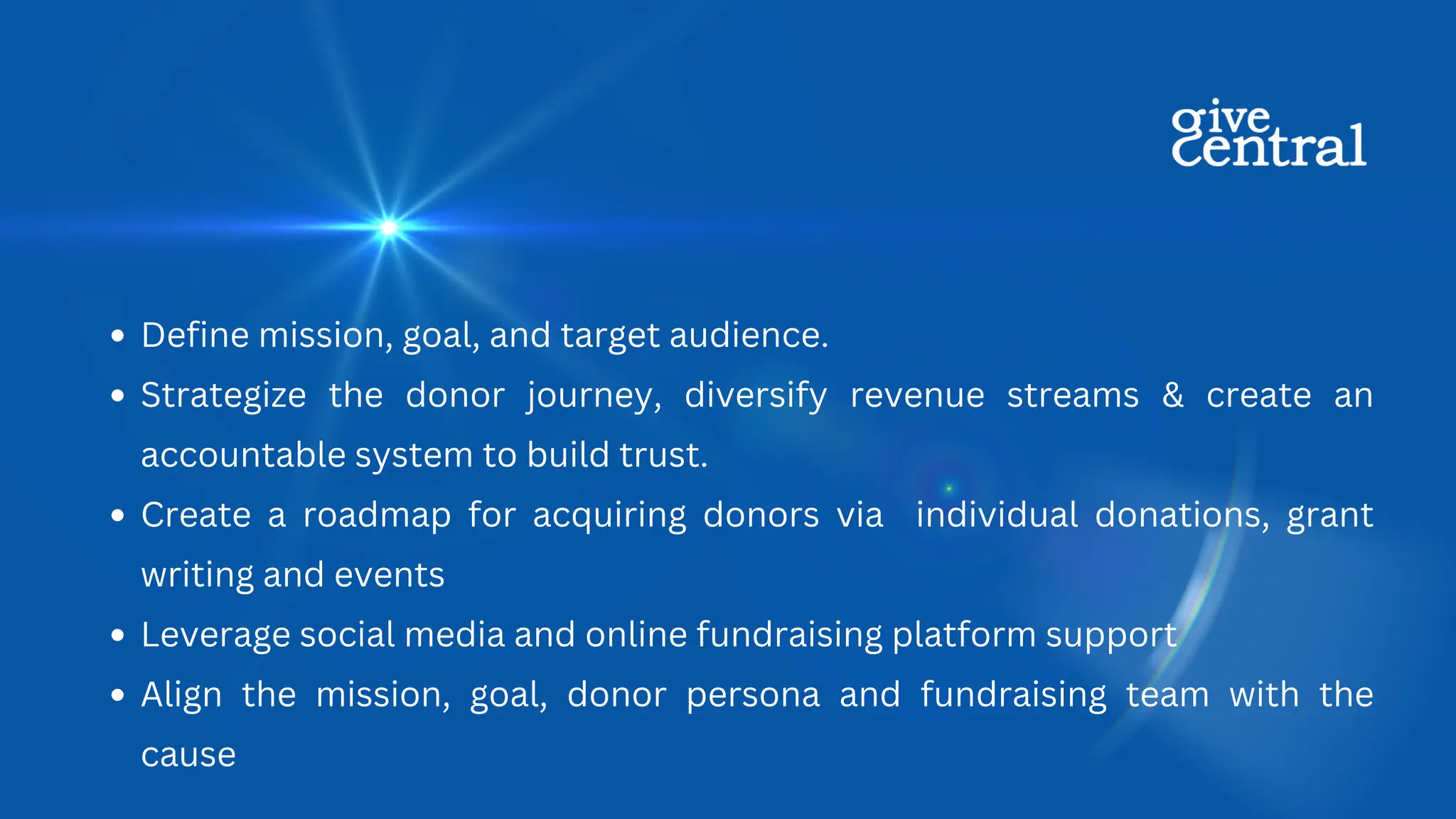 Fundraising Fundamental decoded with GiveCentral | PDF