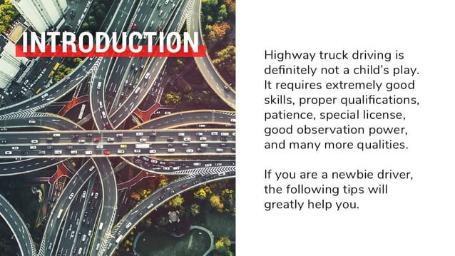 5 Fundamental Highway Driving Tips for Newbie Truck Drivers | PPT