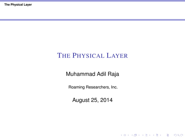 The Physical Layer | PPT