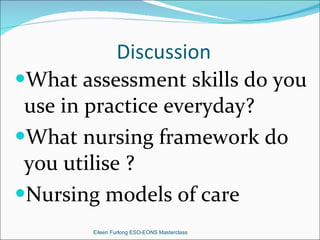 MON 2011 - Slide 5 - E. Furlong / S. Faithfull - Choice: Assessment during therapy - Key skills ...