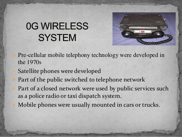 From 0G to 5G network