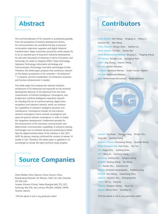 5G-Advanced Technology Evolution from a Network Perspective White Paper ...