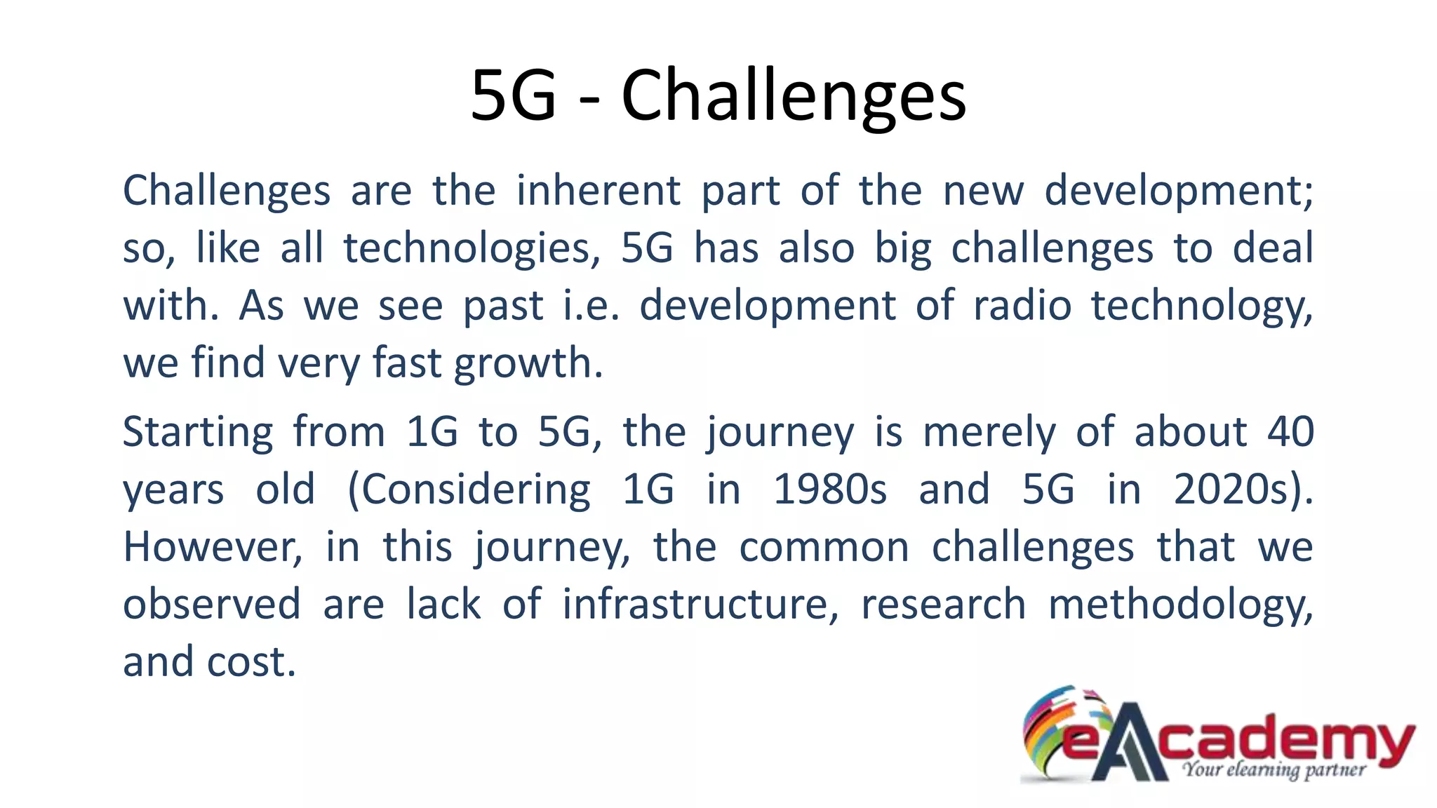 5G Challenges - Technological and Common Issues | PPT