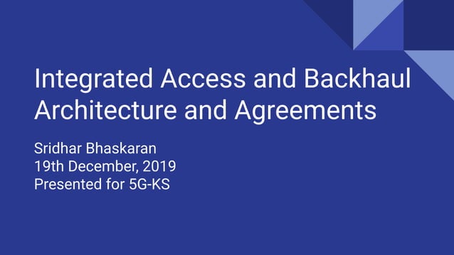 5G Integrated Access and Backhaul | PDF