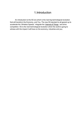 5G - The Fifth Generation Technology | PDF