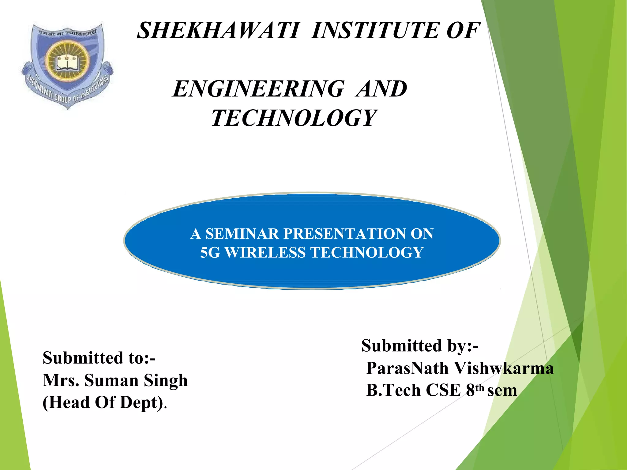 Powerpoint presentation on 5G wireless technology | PPT