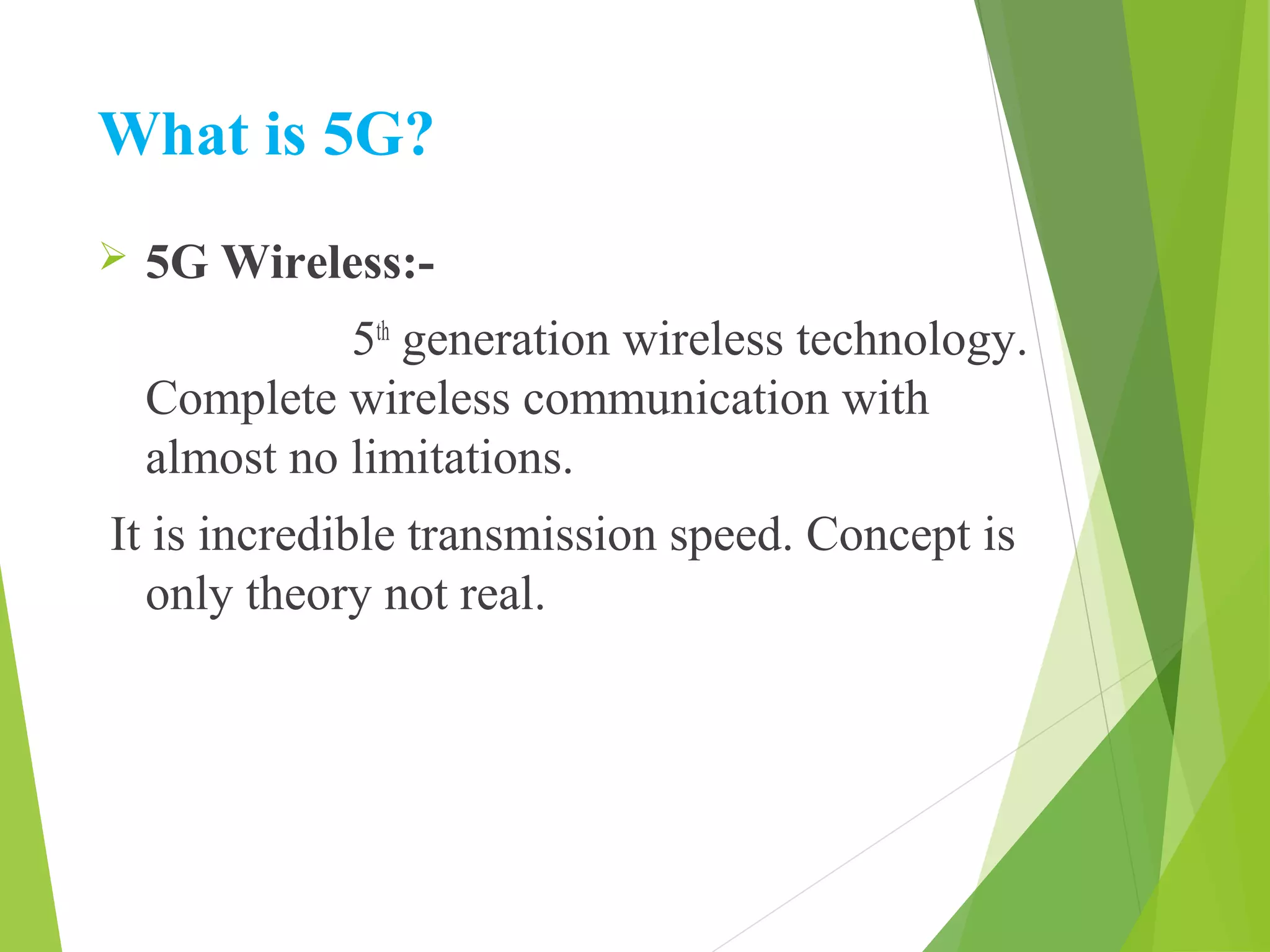 Powerpoint presentation on 5G wireless technology | PPT