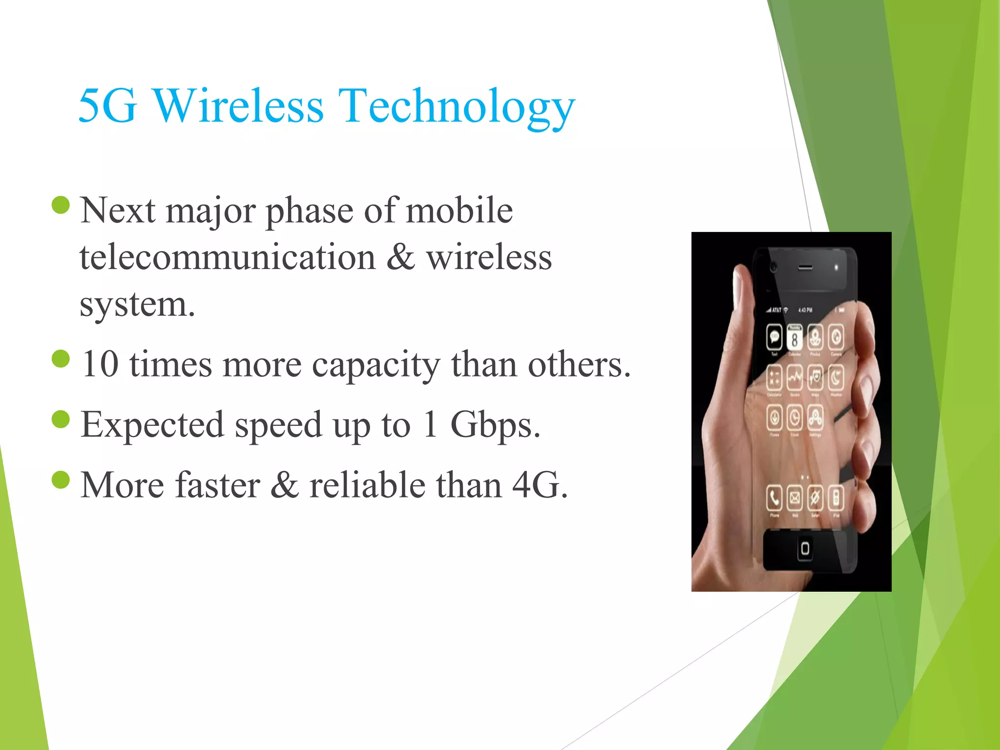 Powerpoint presentation on 5G wireless technology | PPT