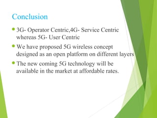 Powerpoint presentation on 5G wireless technology | PPT