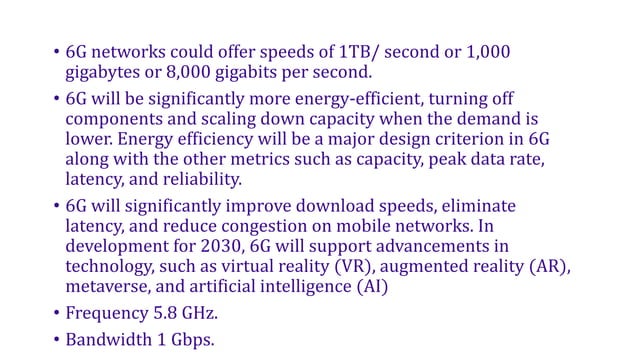5G and 6G.pptx | Computer Networking | Computing