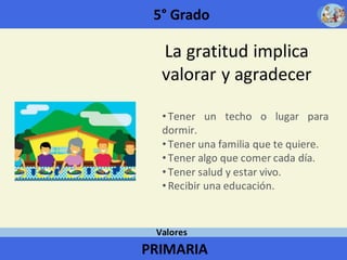 5° GRADO EDUCACIÓN EN VALORES | PDF