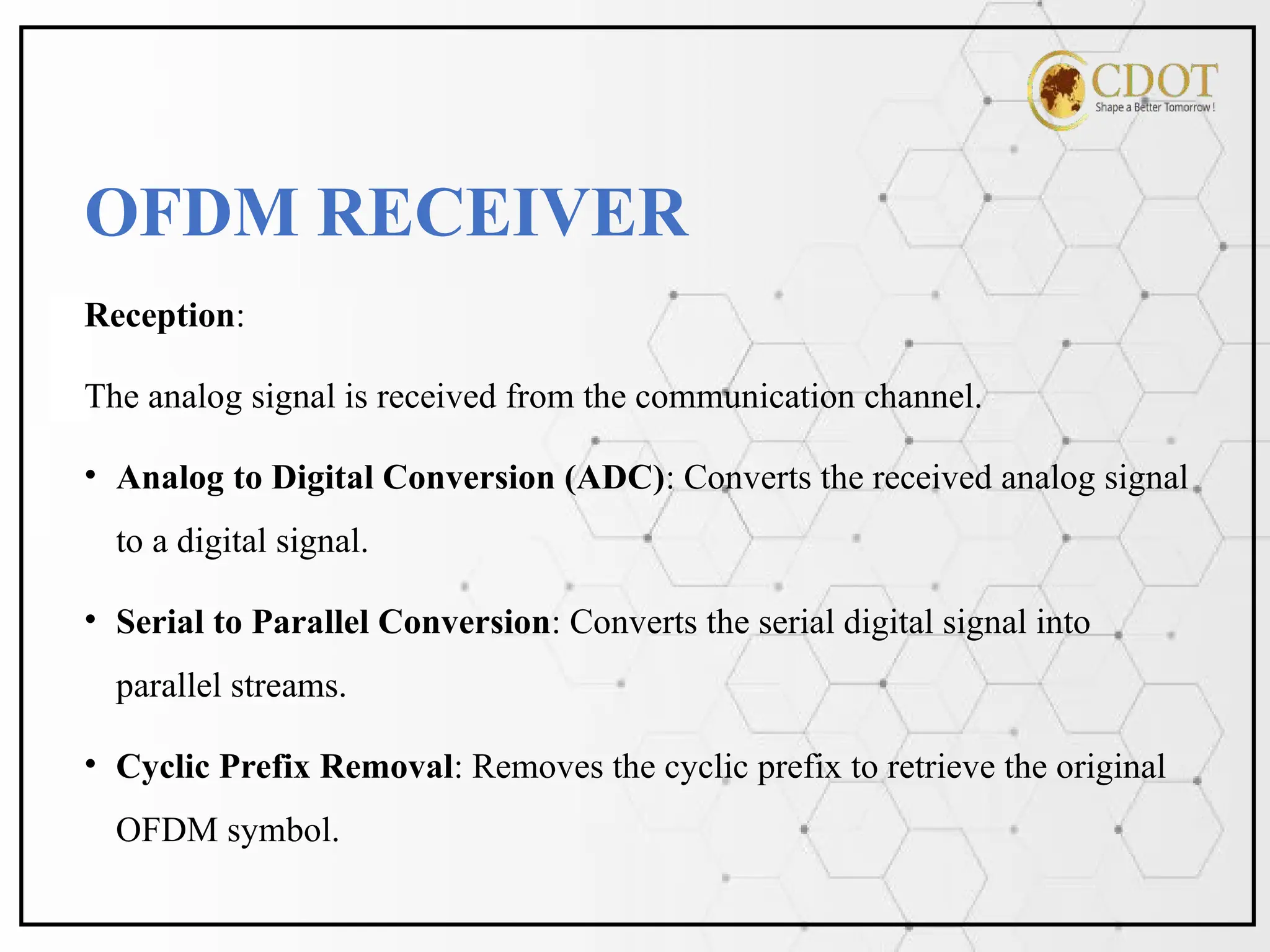4G/5G COMMUNICATION NETWORKS OFDM ADVANCED (CYCLIC PREFIX) | PPTX | Computer Networking | Computing