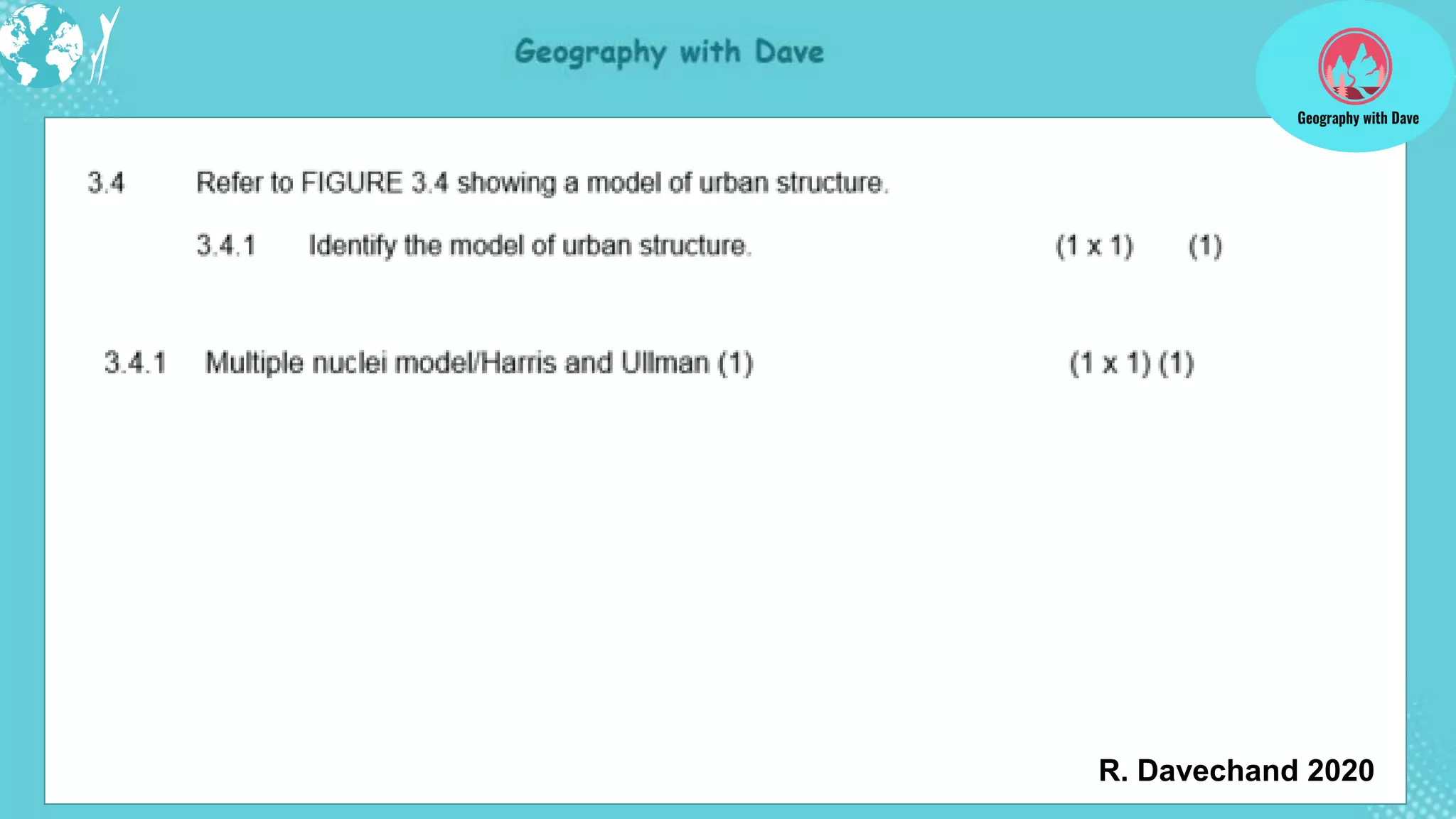 5 Geography Grade 12 Urban structure and patterns - Models of Urban ...