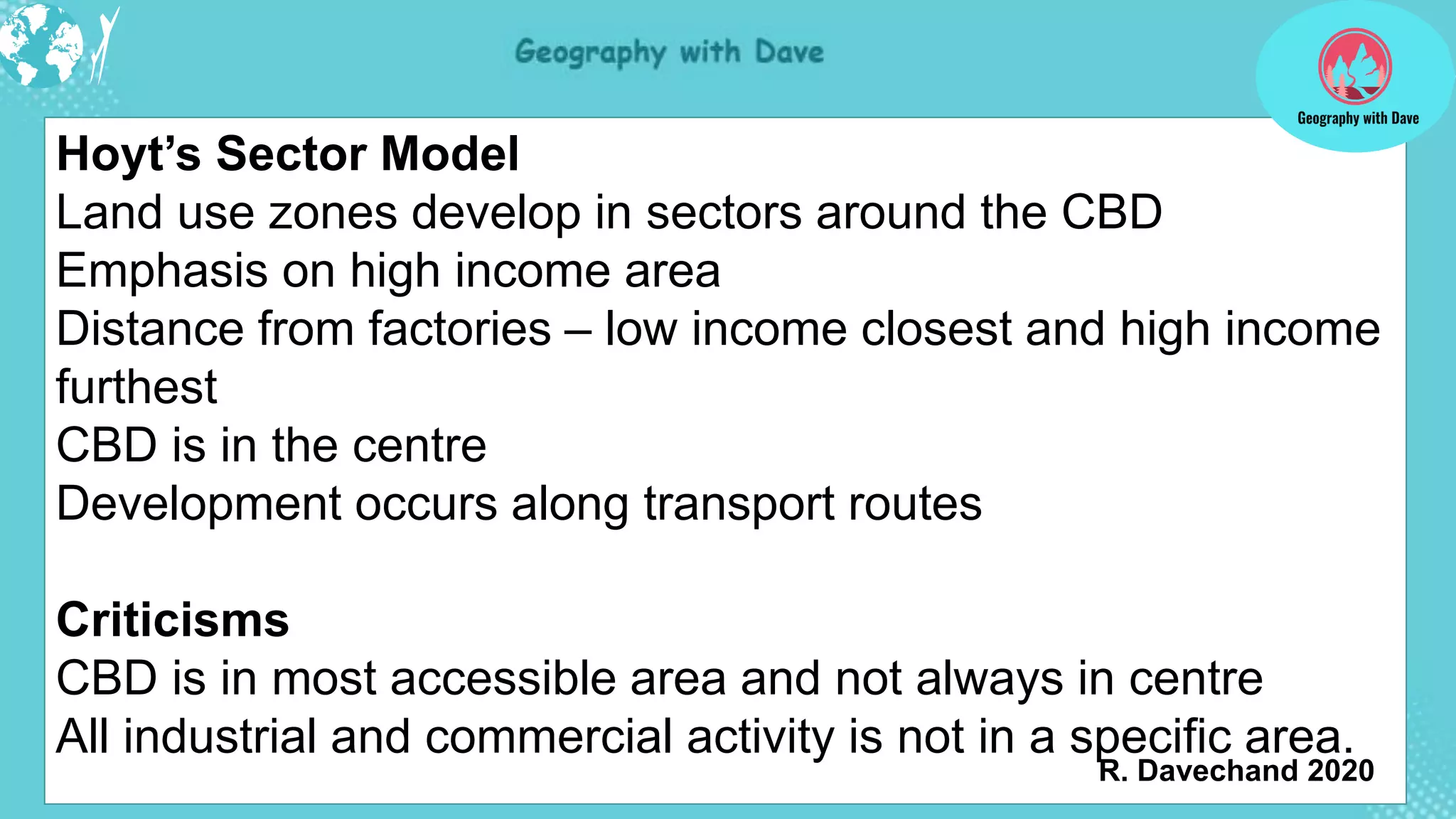 5 Geography Grade 12 Urban structure and patterns - Models of Urban ...