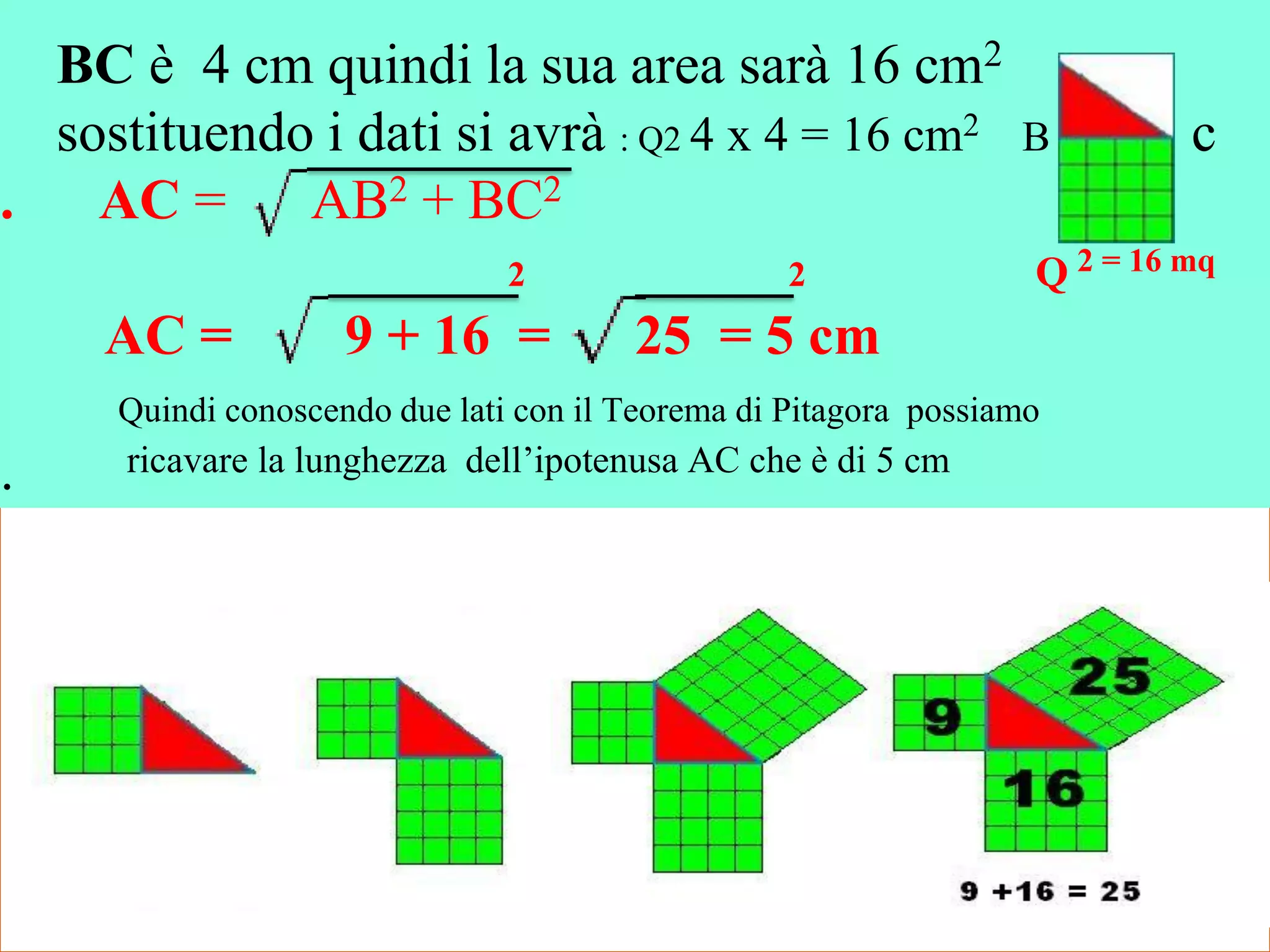 Geometria - quadrato rettangolo triangolo cerchio teorema pitagora | PPT