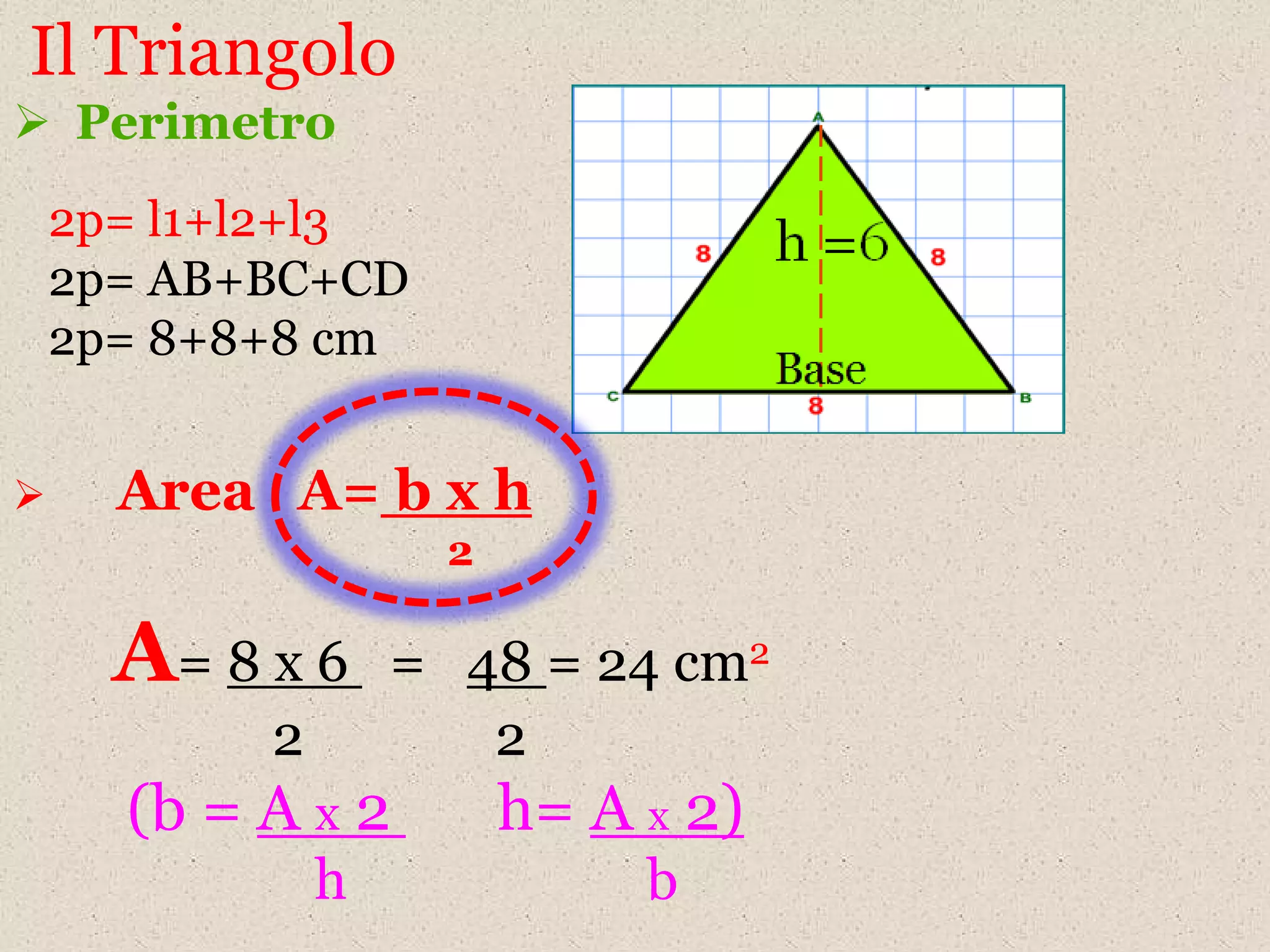 Geometria - quadrato rettangolo triangolo cerchio teorema pitagora | PPT