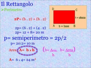 Geometria - quadrato rettangolo triangolo cerchio teorema pitagora | PPT