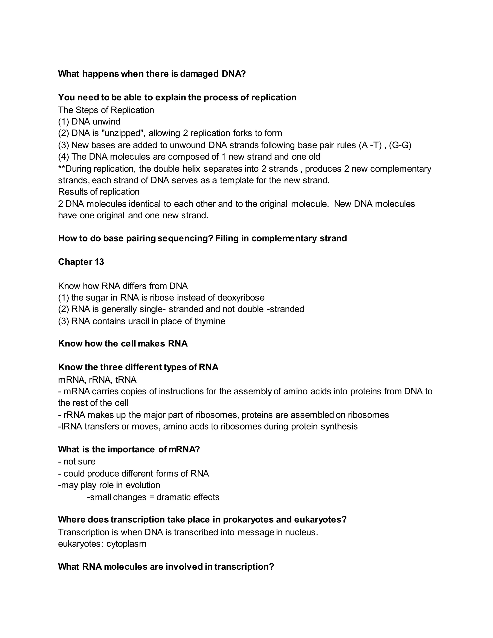 Biology Finals Study Guide | DOCX