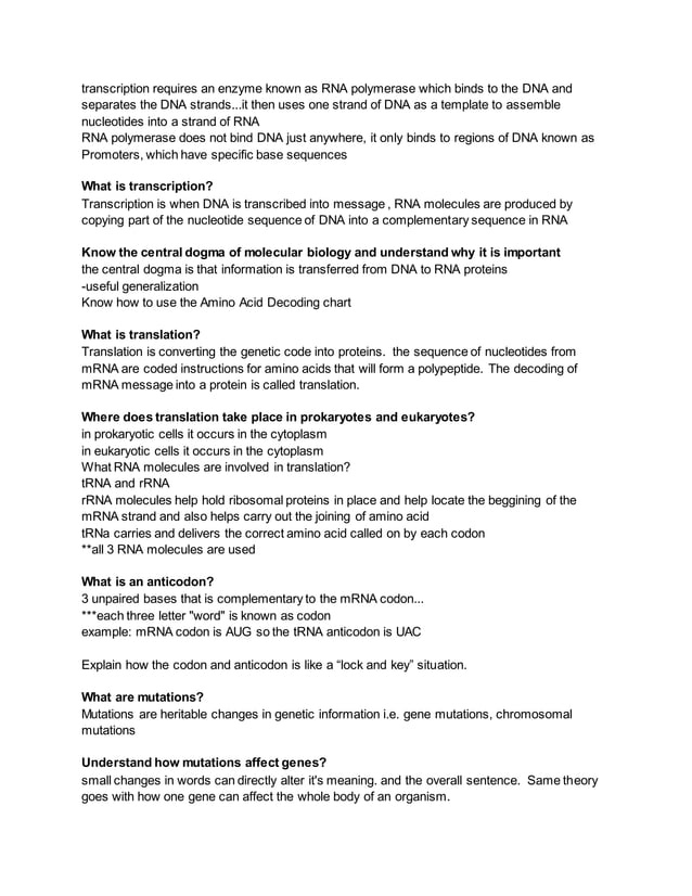 Biology Finals Study Guide | PDF