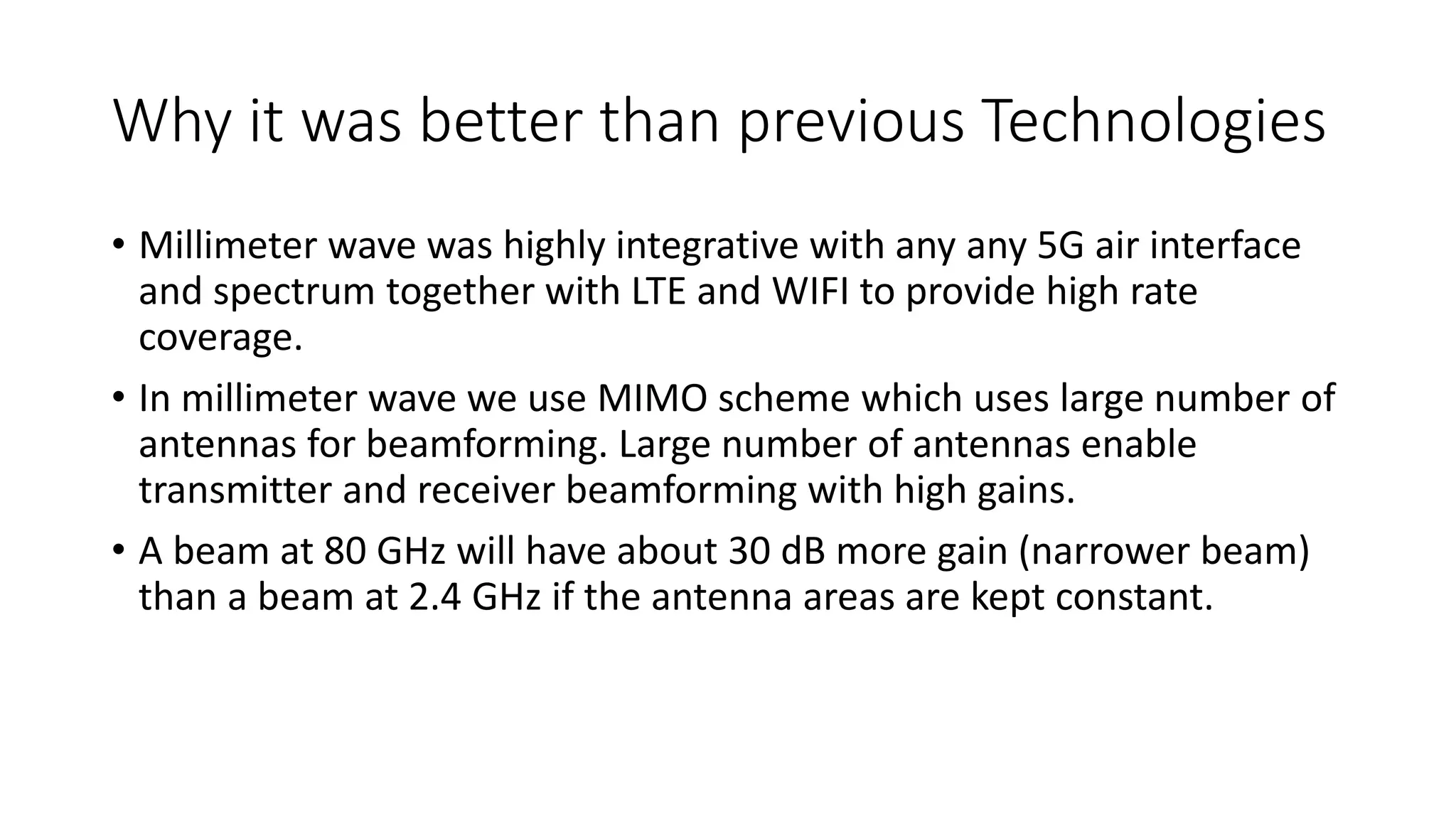 5 G millimeterwave | PPTX | Computer Networking | Computing