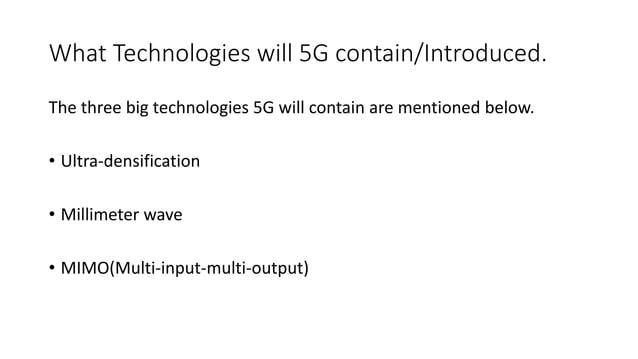 5 G millimeterwave | PPTX | Computer Networking | Computing
