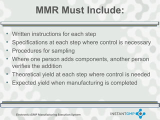 Instant GMP Compliance Series -Better Compliance through Master ...